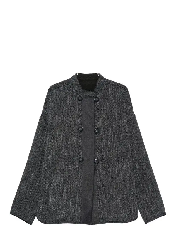 Emporio Armani Wool Blend Jacket - Blue
