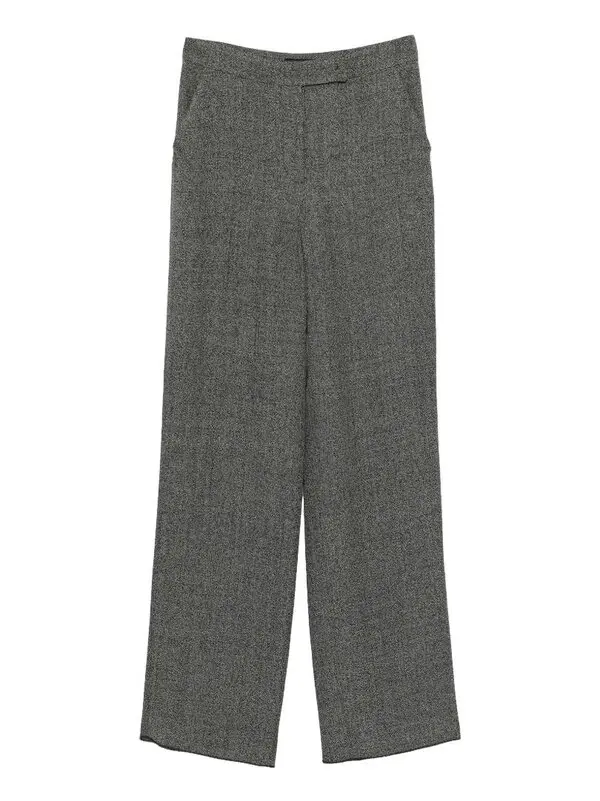 Emporio Armani Wide-leg Trousers - Black