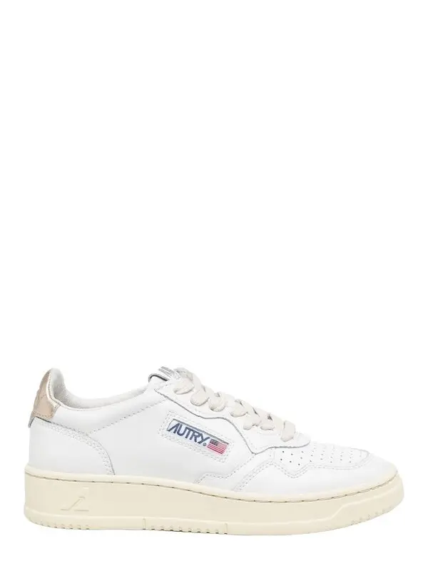 AUTRY Medialist Low Leather Sneakers - Gold