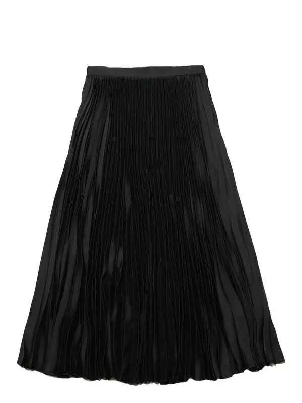 JIL SANDER Pleated Midi Skirt - Black