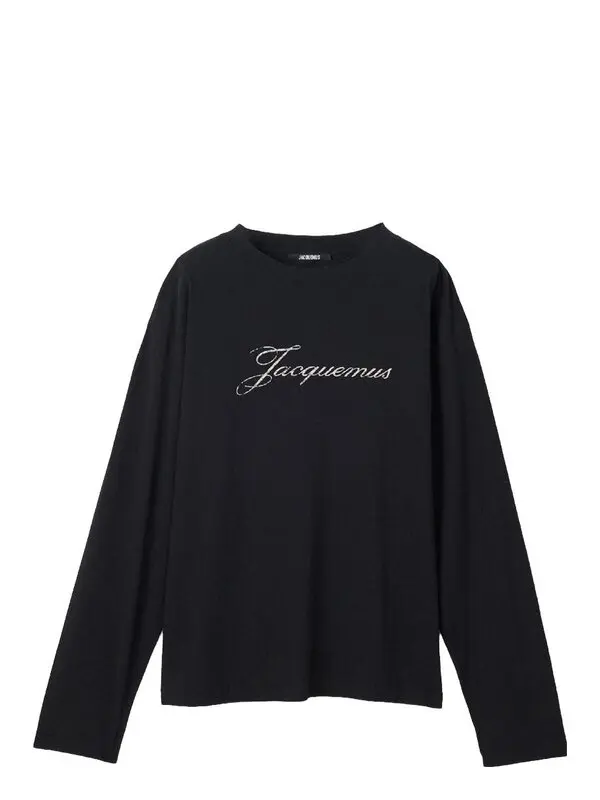 Jacquemus Logo Cotton T-shirt - Black