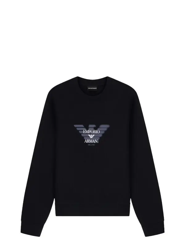 Emporio Armani Logo-printed Crewneck Sweatshirt - Black