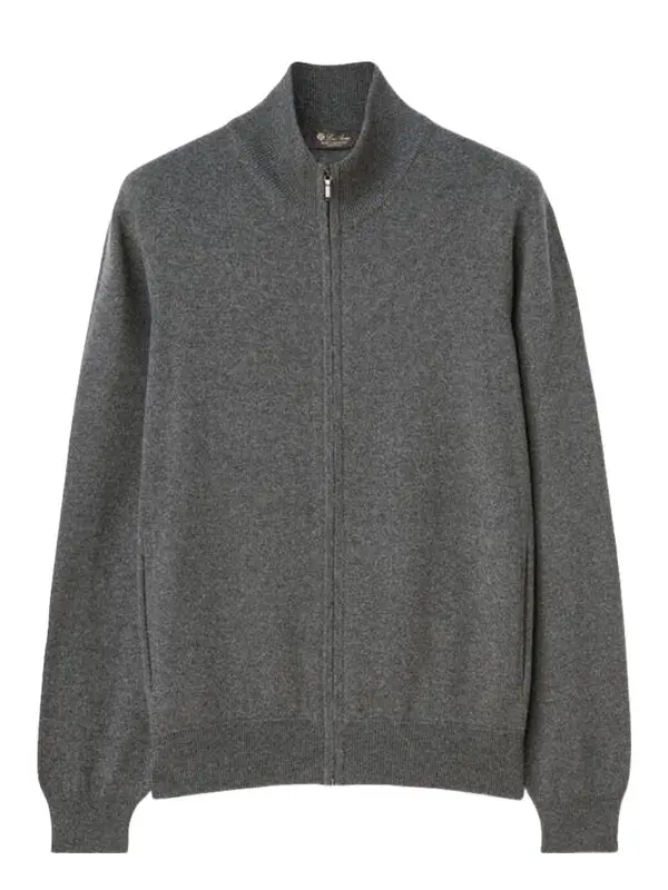 Loro Piana Zipper Cashmere Sweater - Gray