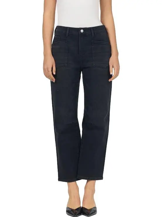 DEAR JOHN Lasso Mid Rise Barrel Jeans - Jet Set