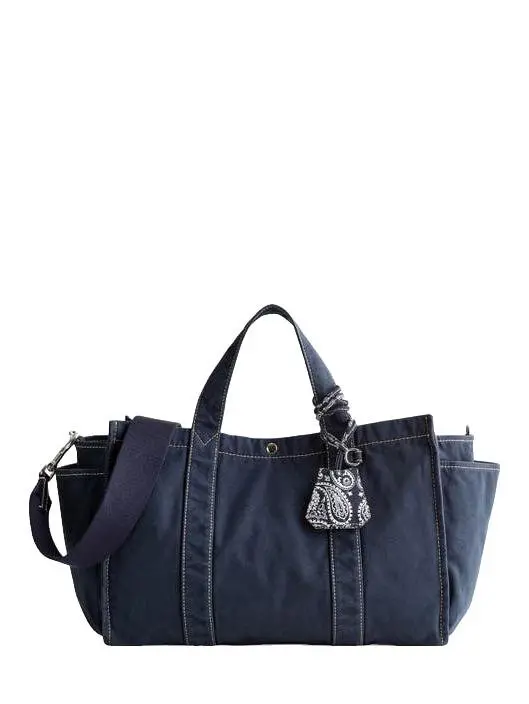 Madewell Large Washed Canvas Tote - True Midnight