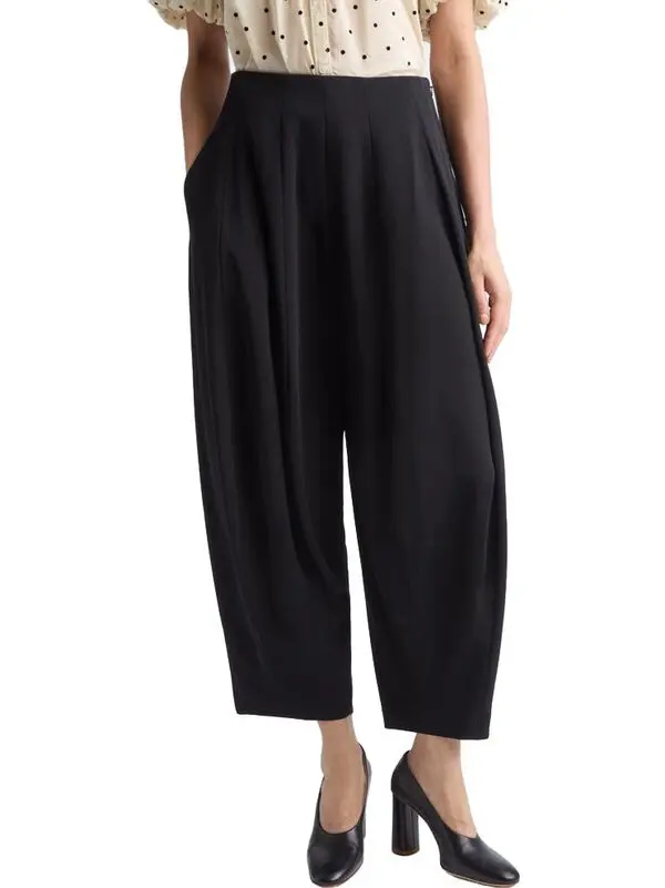 ASHLYN Pallin Pleated Trousers - Black