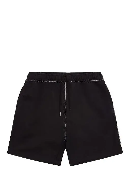PAPER PLANES Cotton Terry Whipstitch Shorts - Black