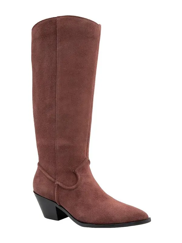 Splendid Amirah Suede Zip-up Boots - Ash Wine