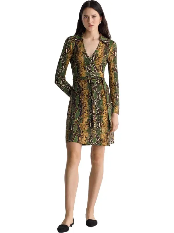 Diane Von Furstenberg Jeanne Wrap Dress - Tiny Serpenta Caraway