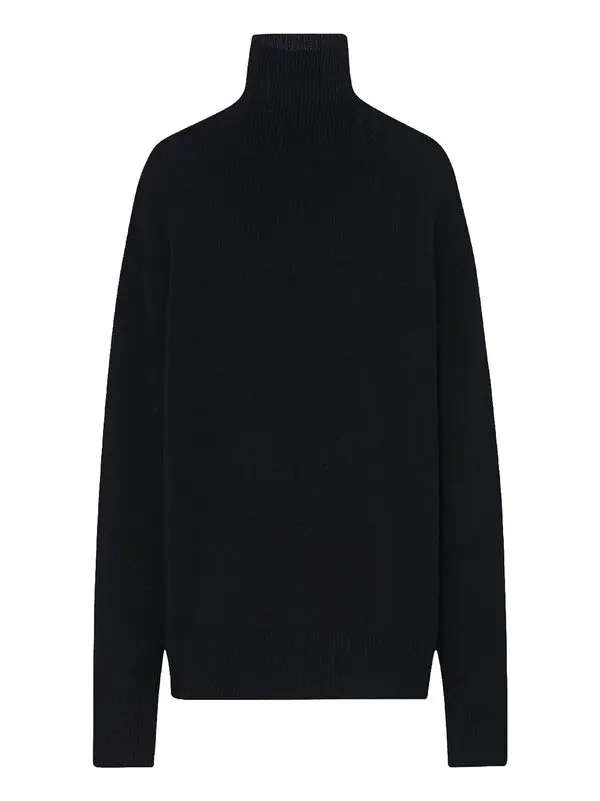 THE ROW Stepny Turtleneck Sweater - Black
