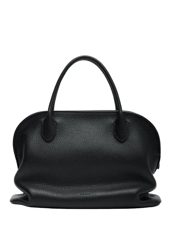 THE ROW Agnes 12 Leather Bag - Black