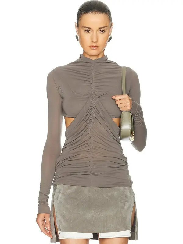 Rick Owens Sunpeel Long Sleeve Top - Dust
