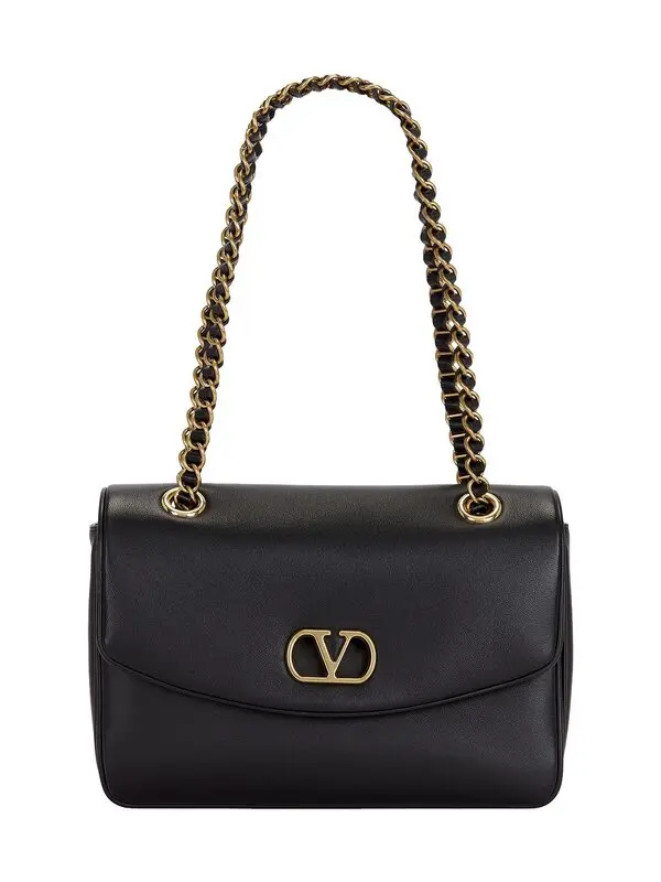 Valentino Garavani Djuna Medium Shoulder Bag In Black - Nero
