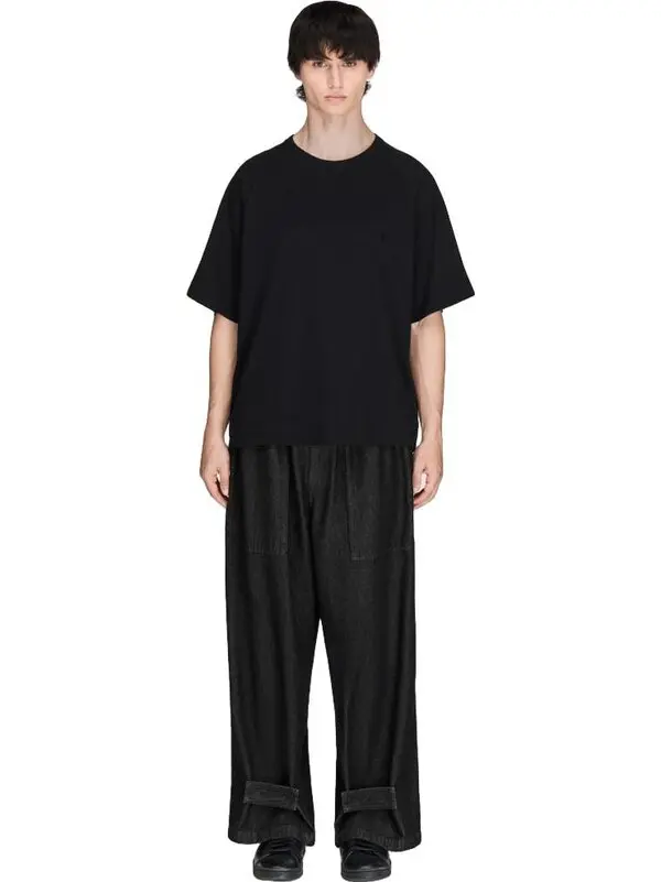 Adidas Y-3 Denim Wide Pants - Black