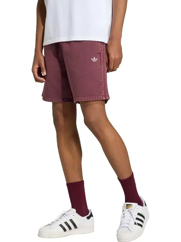 Adidas Originals Trefoil Essentials Washed Fleece Shorts - Maroon