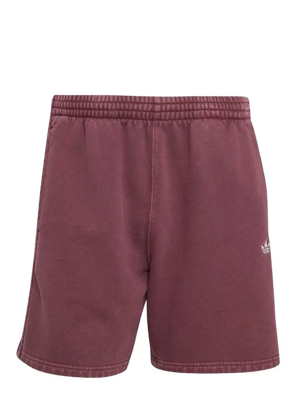 Adidas Originals Trefoil Essentials Washed Fleece Shorts - Maroon