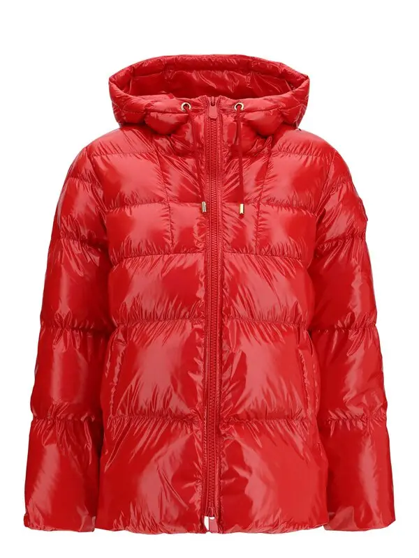 Pinko Hooded Down Jacket - Red