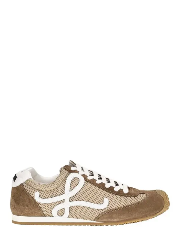 Loewe Ballet Runner 2.0 Suede And Mesh Sneakers - Beige