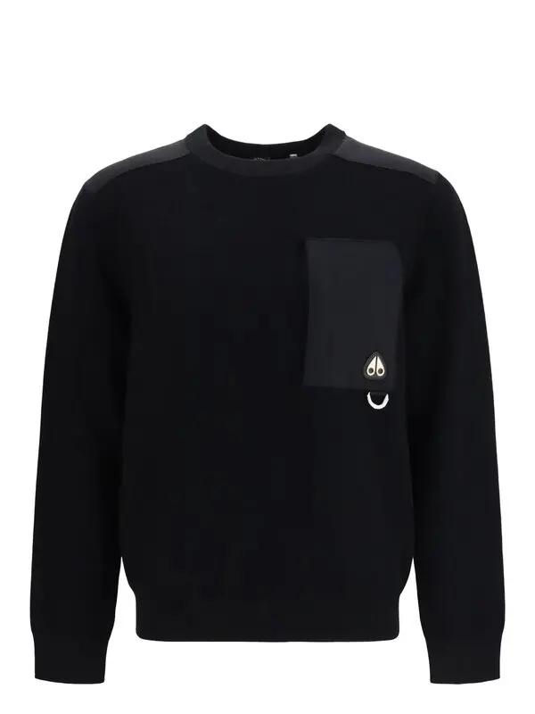 Moose Knuckles Gold Series Elowan Crewneck Sweater - Black