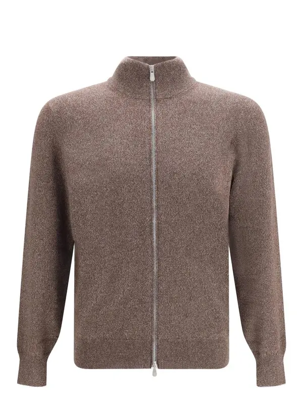 Brunello Cucinelli Cashmere Zip-up Cardigan - Brown