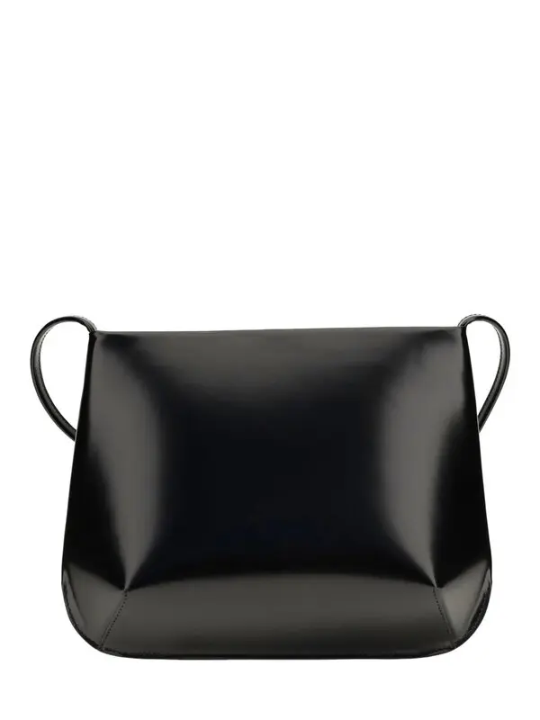 FANE Loge Brushed Leather Crossbody Bag - Black