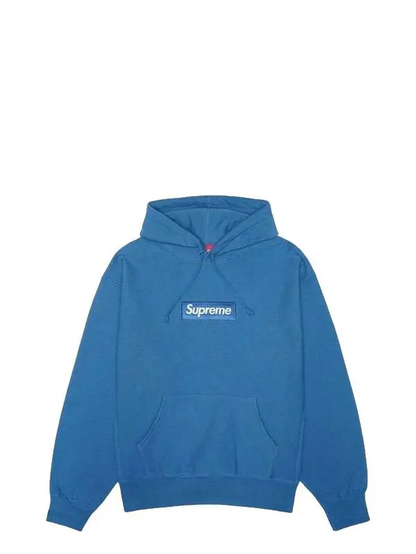 Supreme Fw23 Box Logo Hooded Sweatshirt - Blue