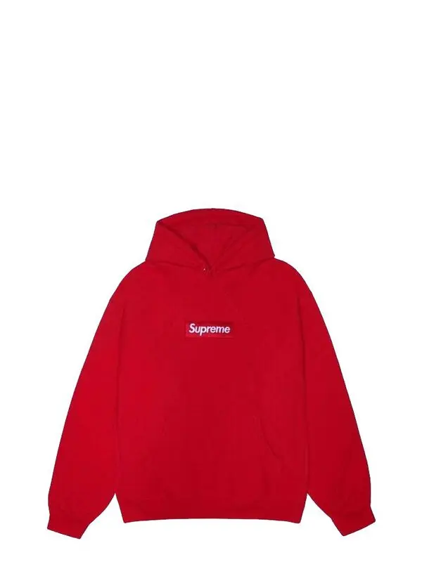 Supreme Fw23 Box Logo Hooded Sweatshirt - Red