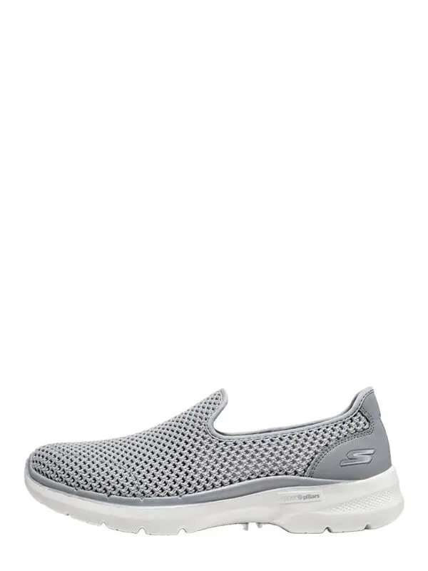 Sketchers Go Walk 6 Slip-on Athletic Shoes - Grey/white