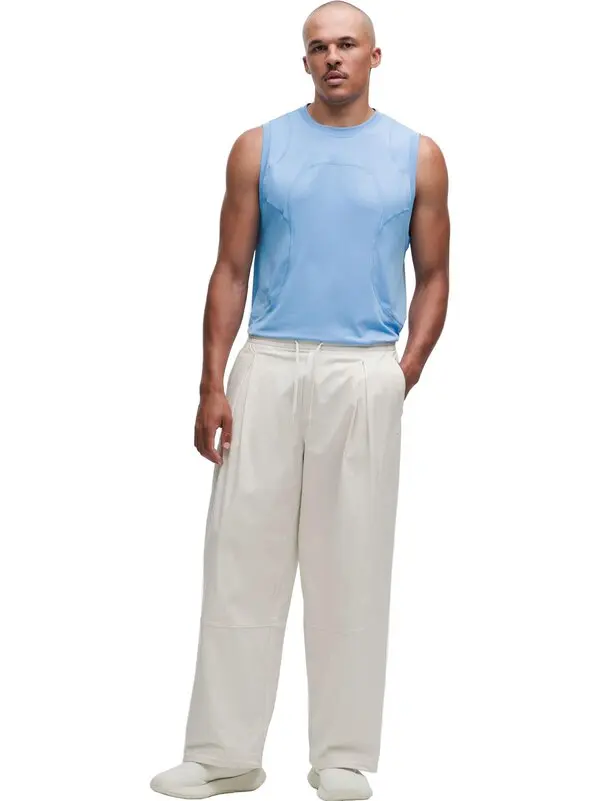 Lululemon Pleated Pull-on Stretch Cotton Pants - Bone