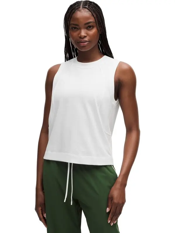 Lululemon Scuba Cotton Jersey Tank Top - White