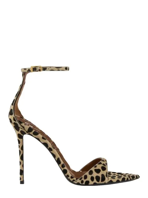 GIUSEPPE ZANOTTI Leopard Print Pony Hair Stiletto Sandals - Multi