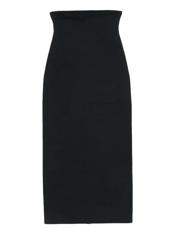 Issey Miyake Cotton Blend Midi Skirt - Blue
