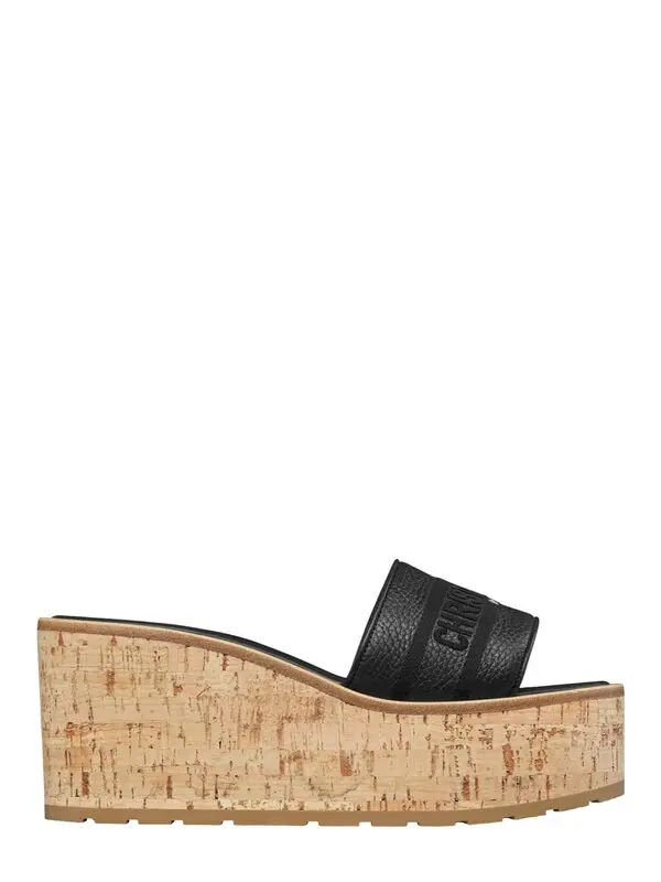 Dior Dway Platform Slide Sandals - Black