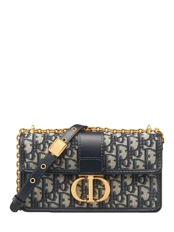 Dior 30 Montaigne East-west Bag With Chain - Blue