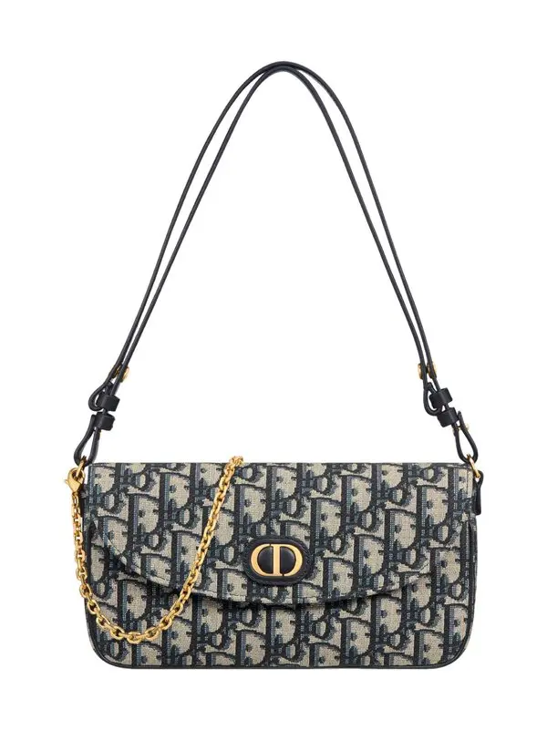 Dior 30 Montaigne D-vine Pouch With Chain - Blue
