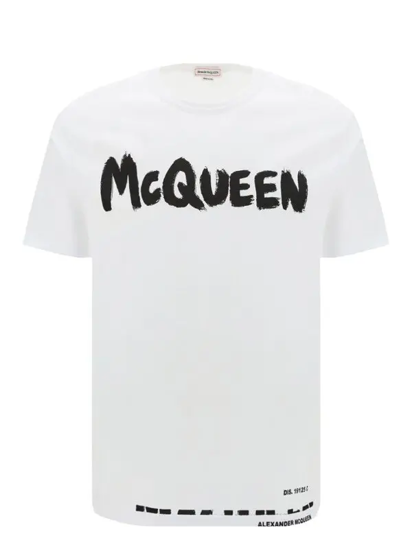 Alexander McQueen Logo Printed Crewneck T-shirt - White