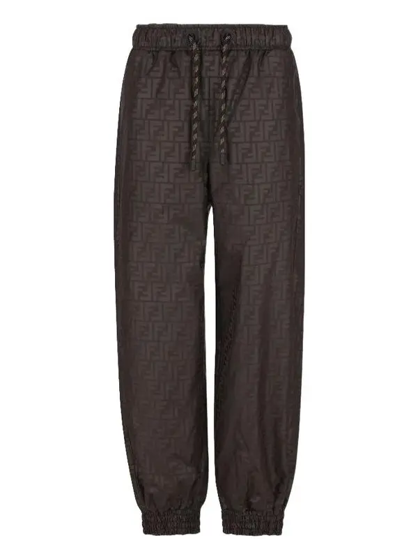 Fendi Ff Logo Tapered Track Pants - Black