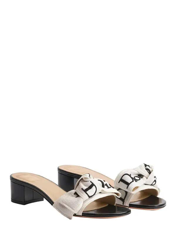 Dior J'adior Heeled Slide Sandals - Black