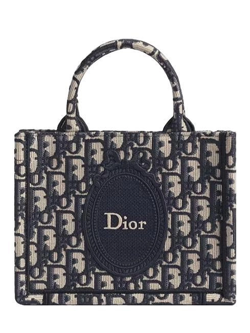 Dior Mini Book Tote With Strap - Blue