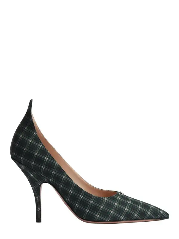 Dior Wing Pump With Check 'n' Pattern - Black