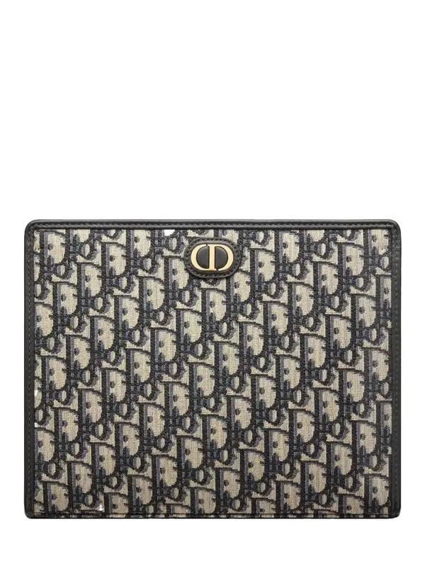 Dior 30 Montaigne Oblique Jacquard Pouch - Black