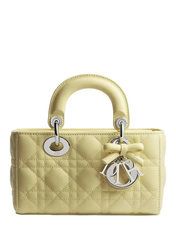 Dior Mini Lady D-joy Bag With Bow Detail And Chain Strap - Nude