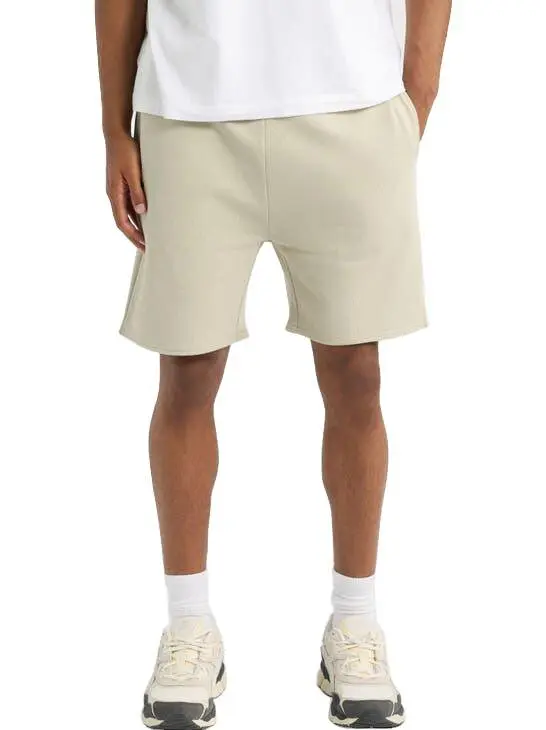 PAPER PLANES Script French Terry Relaxed Fit Shorts - Grey