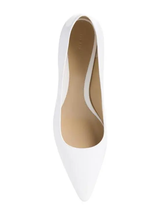 THE ROW Liisa Leather Kitten Pump - Paper