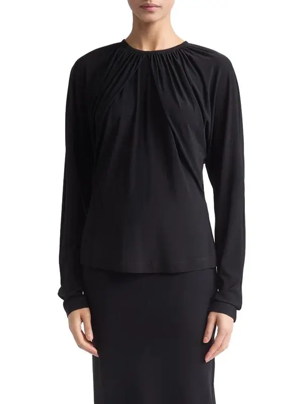 ASHLYN Marry Column Skirt - Black