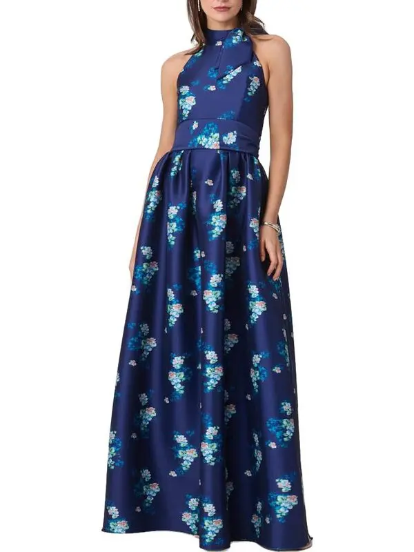 Shoshanna Grand St Floral Mikado May Dress - Navy Multi