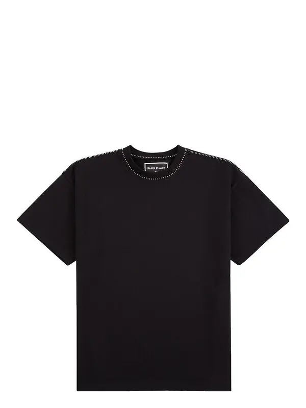 PAPER PLANES Terry T-shirt - Black