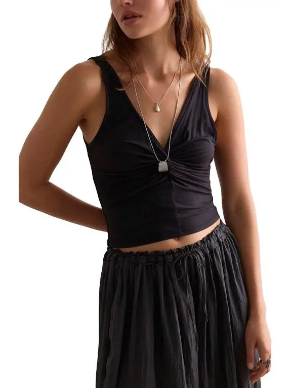 Free People Twist Neck Cami - Black