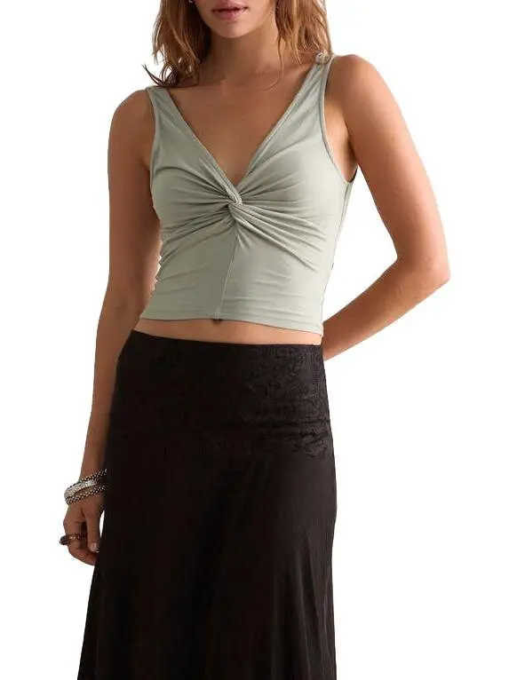 Free People Twist Neck Cami - Jade