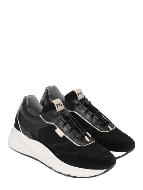 NEROGIARDINI Bungee Leather Sneakers - Black